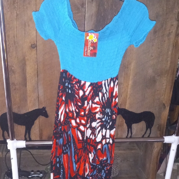 Dalia Collection | Dresses | Dalia Collection Blue And Red Flutter ...